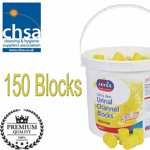 Lemon Citrus Zest 150 Urinal Channel Blocks 3kg Long Lasting Fresh ...