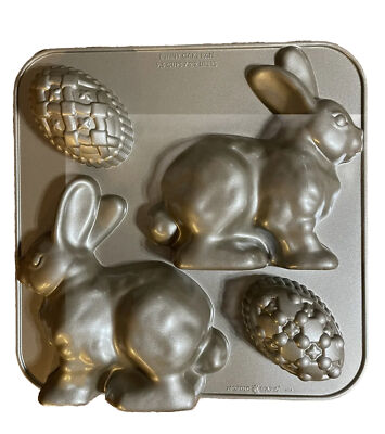 Nordic Ware Easter Cake Pan Bunny Rabbit Egg Baking Mold 9.5 Cup ...