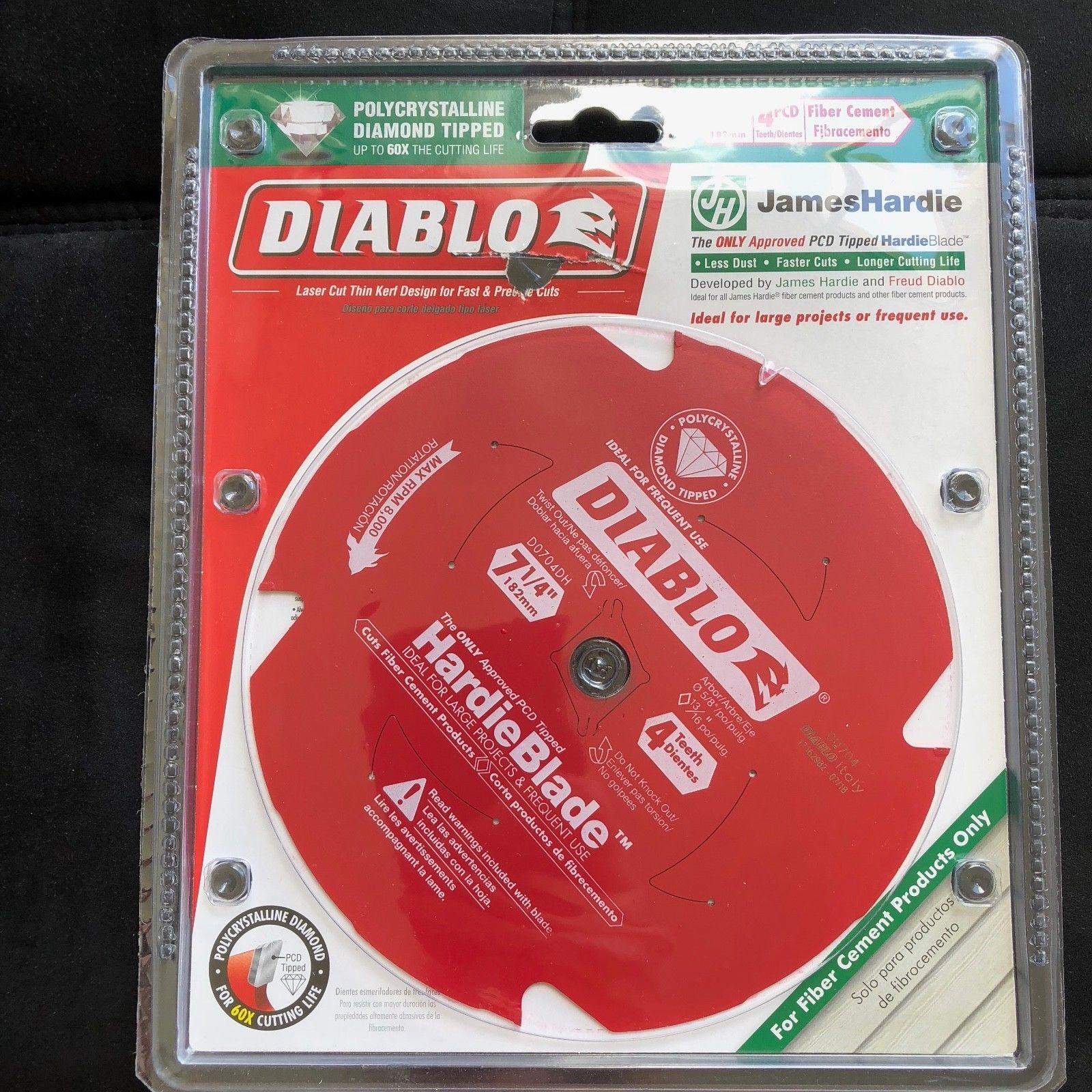 Diablo D0704DH 7-1/4" x 4T Fiber Cement Circular Saw HardieBlade New | eBay