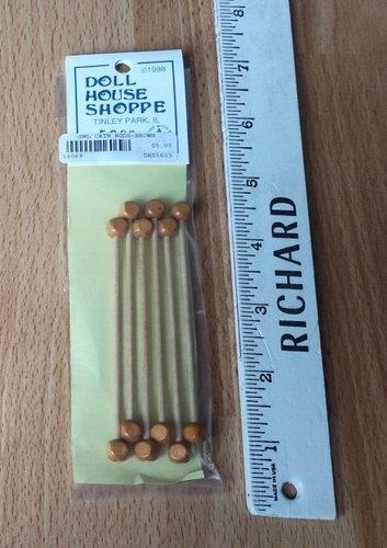 Doll House Shoppe Small Curtain Rods Brown #5603 (6 per Pack) - New ...