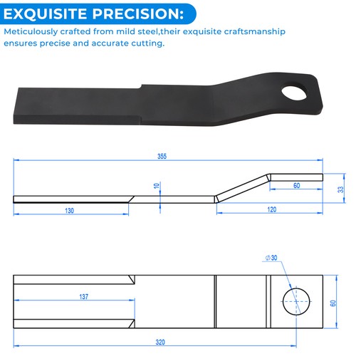 10mm Spring Steel Skid Steer Brush Cutter Cutting Blade Fit For AGT ...