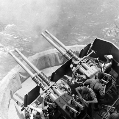 WW2 WWII Photo Aboard US Lexington CV-16 in 1944 World War Two US Navy ...