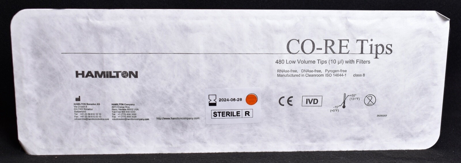 Hamilton CO-RE - Low Volume Filter Tips 12x480 0.5-10uL 235936 - BOX ...