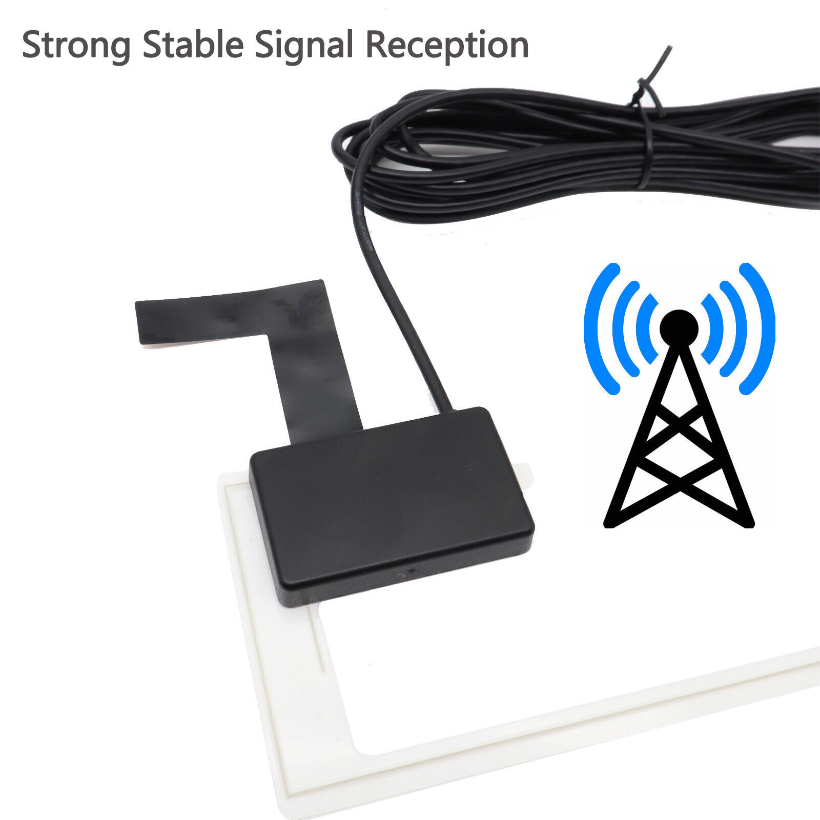 Universal Car 3M DAB FM Antenna Glass Mount Window Active Radio Adapter ...