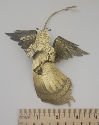 Detailed Gold Tin Angel Ornament 3D | eBay