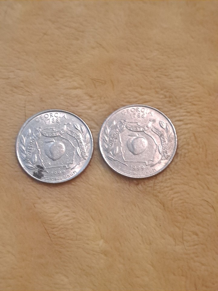 2-RARE 1999 Georgia quarter error | eBay