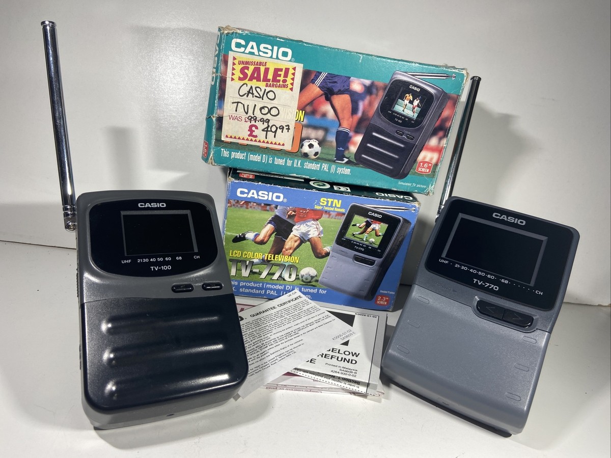 Vintage Casio Portable Handheld LCD Color Television Lot Vintage Casio Portable Handheld LCD Color Television Lot