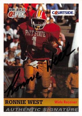 Ronnie West autographed Football Card 1992 Courtside Draft Pix Rookie ...