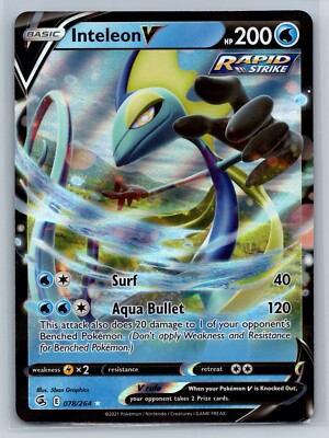 Inteleon V - Fusion Strike 078/264 Ultra Rare Pokemon TCG Card | eBay
