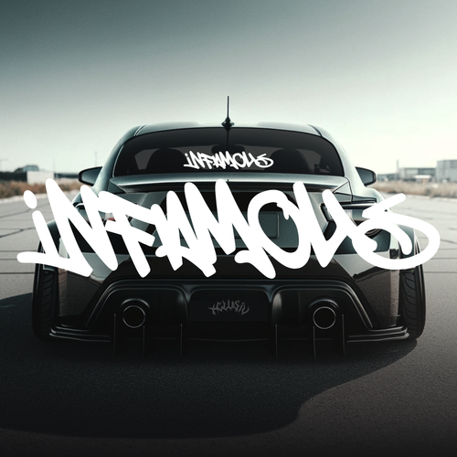 Infamous Decal (Car window banner jdm bumper vinyl sticker famous tag ...