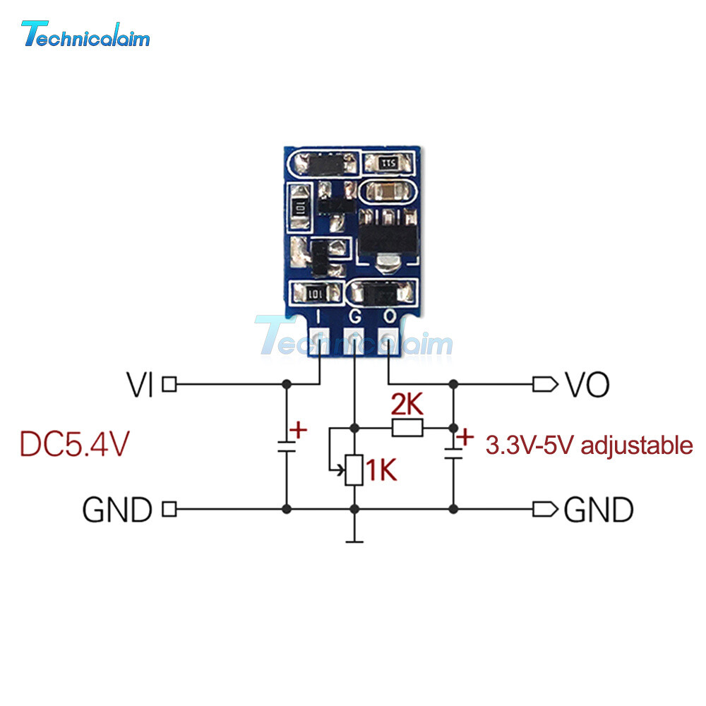 1/2/5/10PCS DC5V to DC3.3V Step Down Voltage Buck Conveter Power Supply ...