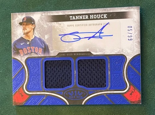 2025 TOPPS TIER ONE Tanner Houck GAME USED PATCH JERSEY AUTO AUTOGRAPH ...