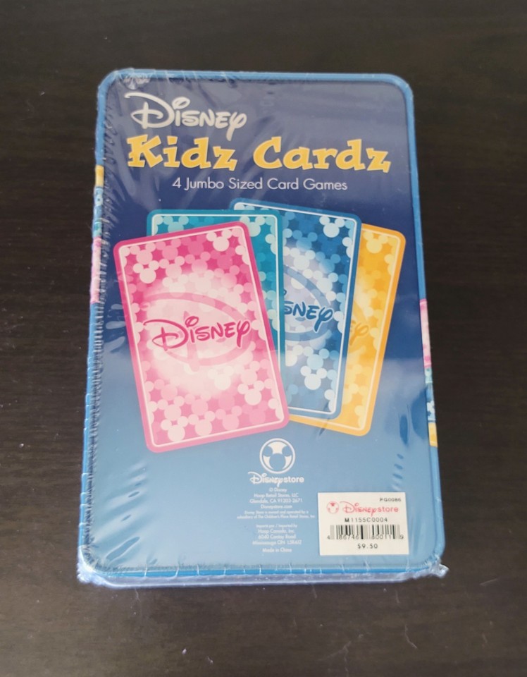 New Disney Kidz Cardz Jumbo Cards Tin Go Fish Nemo Crazy 8s Pooh War ...
