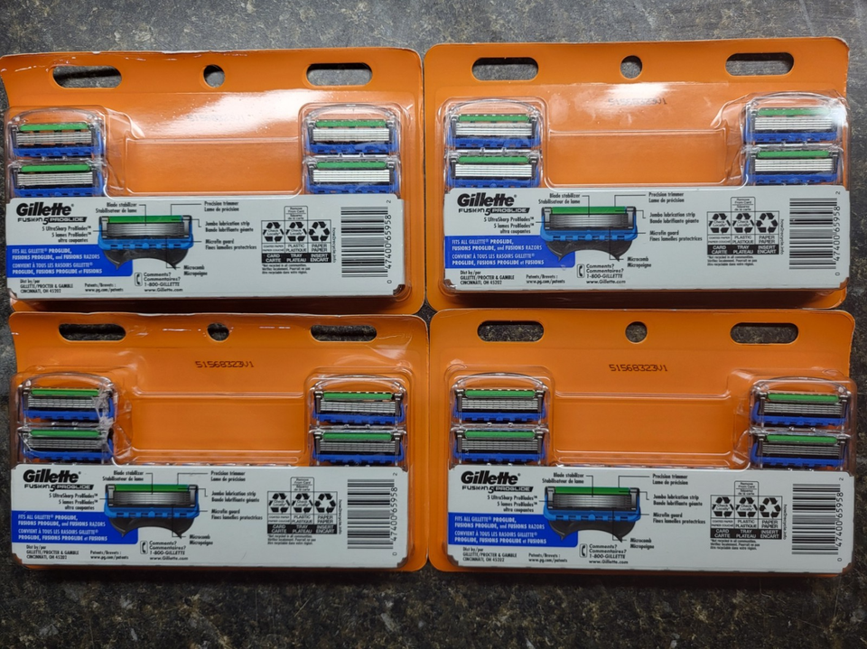 Gillette Fusion 5 ProGlide 12ct Cartridge Refills Lot Of 4 - 48 ...