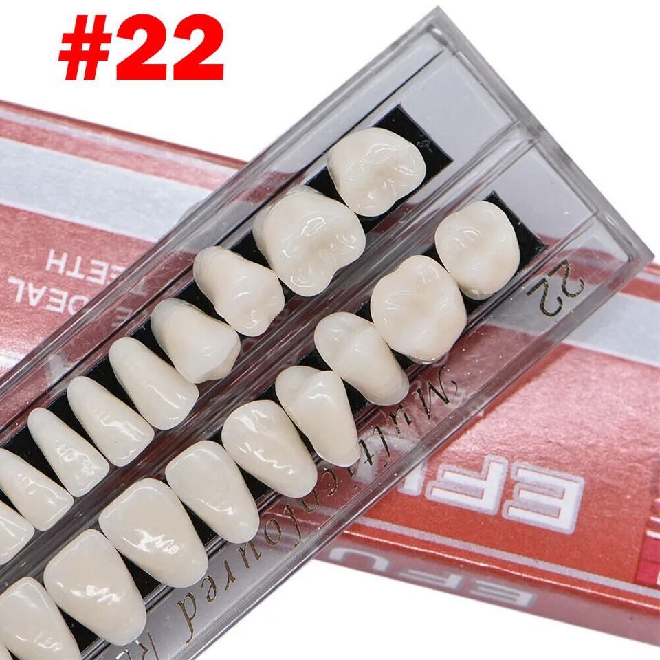 5 Sets Dental Acrylic Resin Denture A2 A3 Shade False Teeth Full Set ...