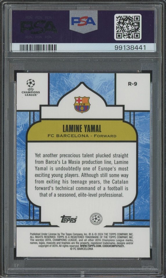 2023-24 Topps Merlin UCC Soccer Renaissance #R9 Lamine Yamal RC Rookie ...