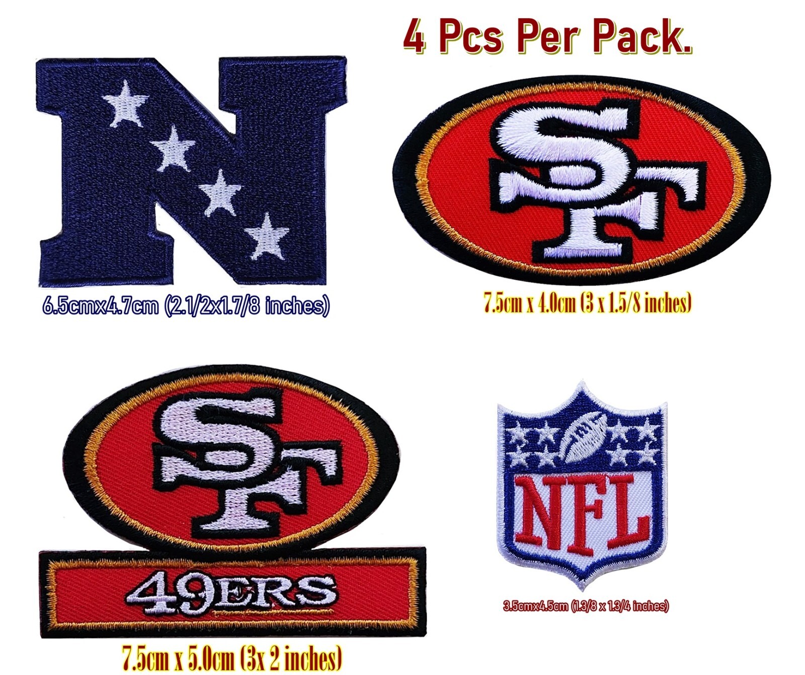 San Francisco 49ers NFL Footballs Patches Embroidery iron,sew(From Thai ...