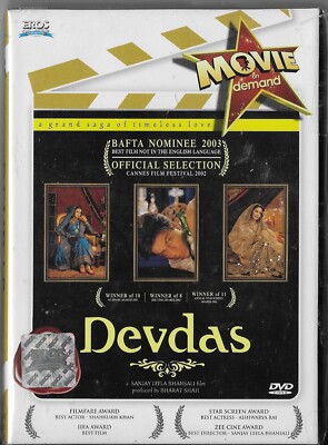 Devdas [Shah Rukh Khan] 1 Disc Bollywood DVD Brand New, SEAL NOW FOR ...
