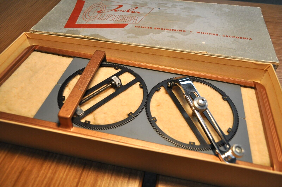 Vintage Fowler Engineering Ellipsograph Ellipse Drawing Tool ~ Circa ...