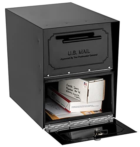 6200B-10 Oasis Classic Locking Post Mount Parcel Mailbox with High ...