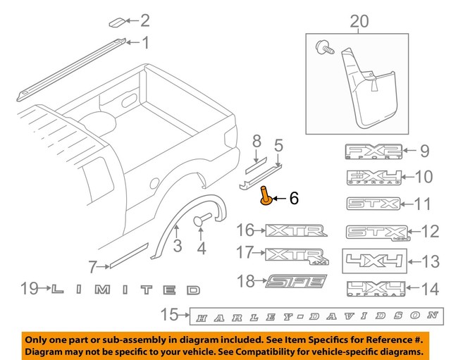 Ford W709346S300 Genuine OEM Lower Deflector Rivet for sale online | eBay