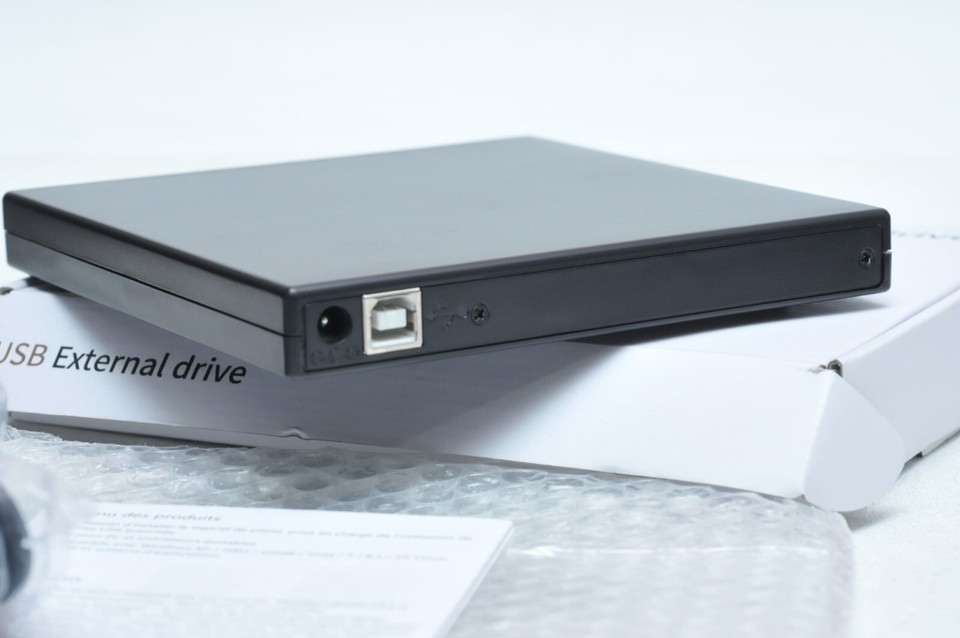 Slim External CD DVD RW Drive USB 3.0 Writer Burner Player Black For ...