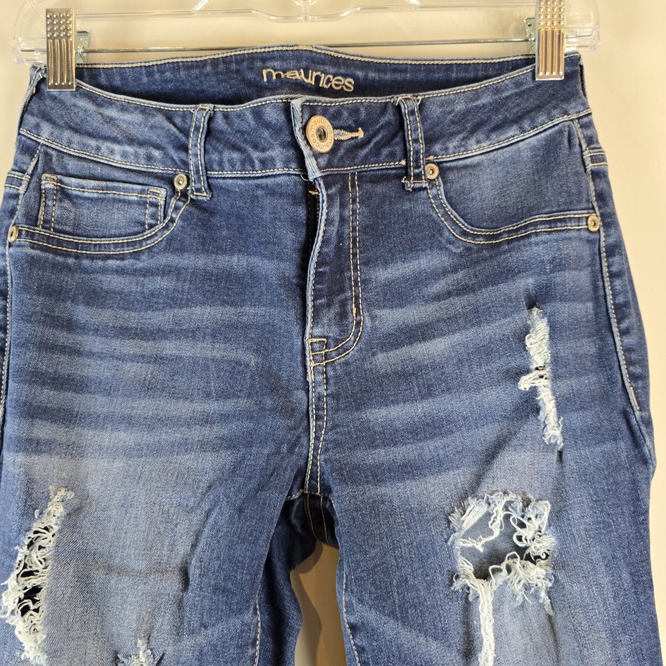 Maurices Denim Jeans Skinny Women Size S Distressed Blue.D26 | eBay