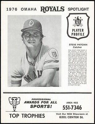 1976 Top Trophies OMAHA ROYALS (American Association) -STEVE PATCHIN | eBay