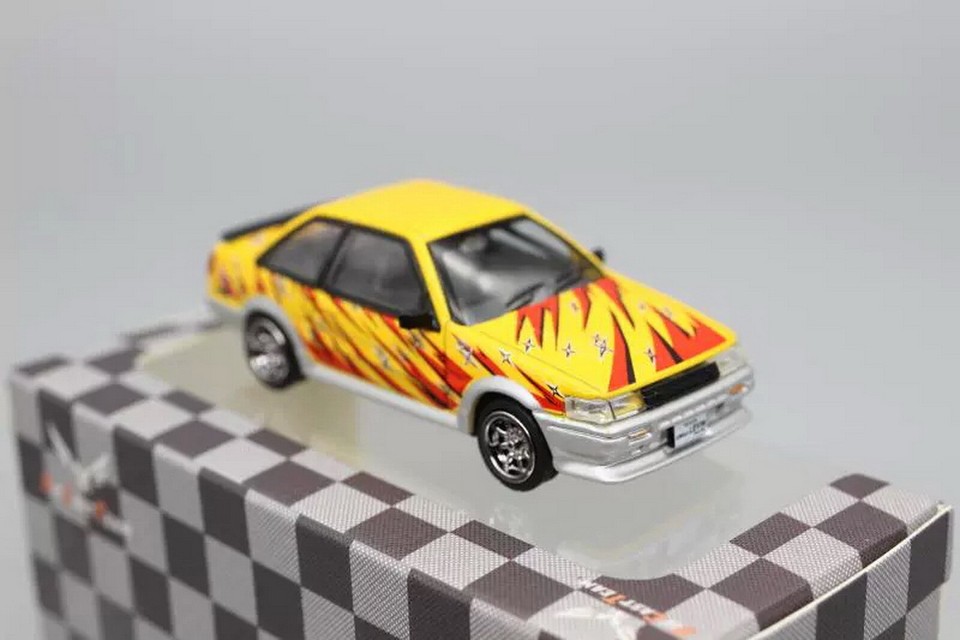 DCT 1/64 Scale Toyota Corolla Levin Yellow Diecast Car Model Toy Gift ...