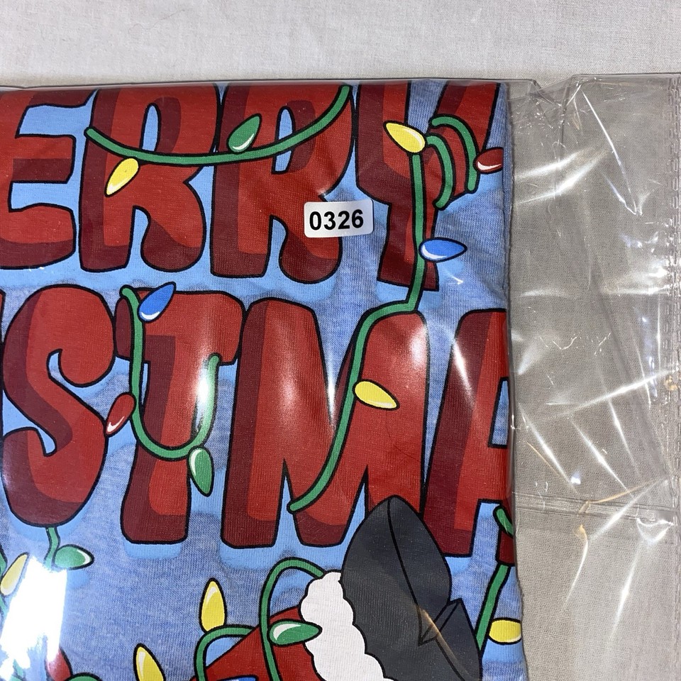 The Simpsons Homer Simpson Merry Christmas Lights Santa Shirt Blue Men ...