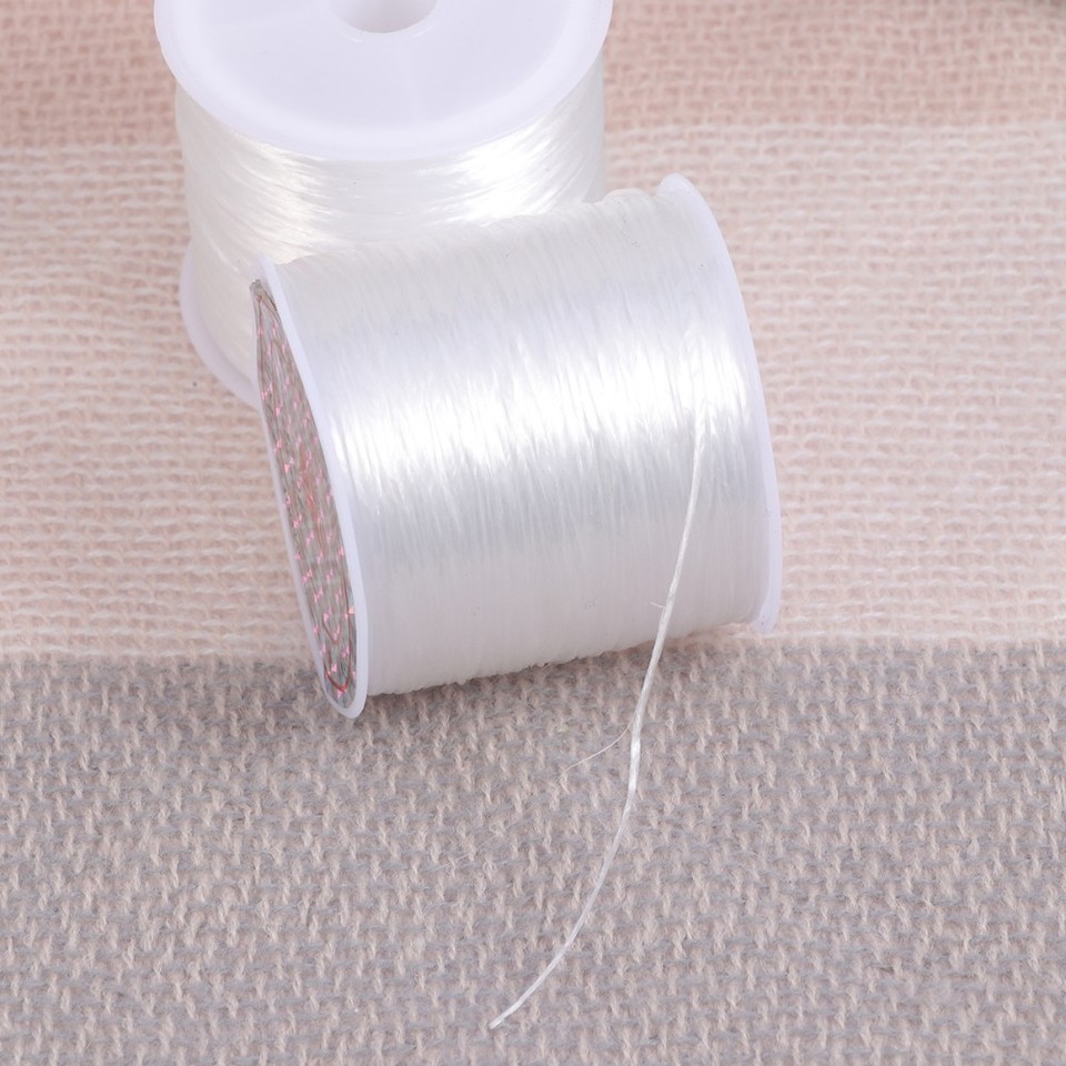 2 Rolls 60M/Roll Elastic String Crystal Elastic String for Bracelet ...