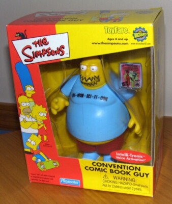 Playmates The Simpsons WOS Interactive Convention Comic Book Guy MAIL ...