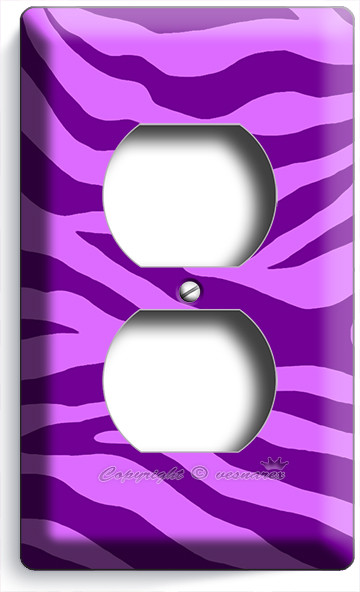 Purple Zebra Print Walls