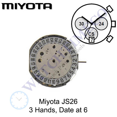 Genuine Miyota JS26 Watch Movement Japan (Multiple Variations) | eBay