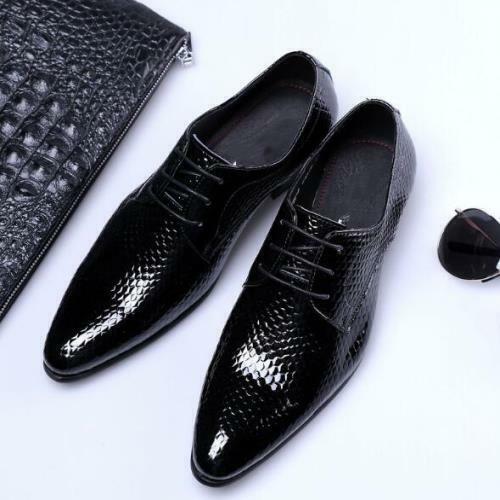 Mens Dress Formal Real Leather Business Shoes Pointy Toe Work Office ...