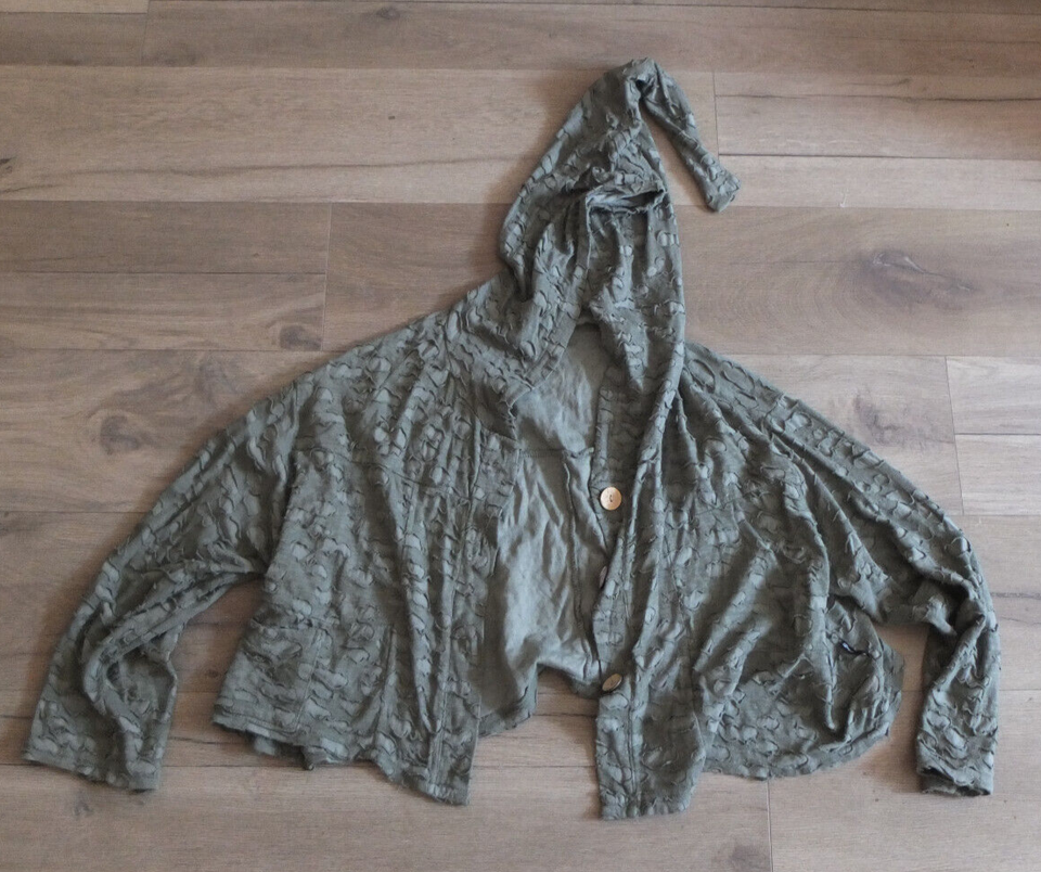 Sarah Santos Bellissimo Cardigan Con Cappuccio A Treccia Taglia M ...