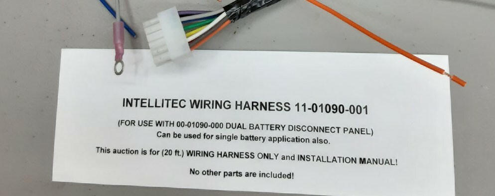 Intellitec 11-01090-001 wiring harness for dual battery disconnect ...