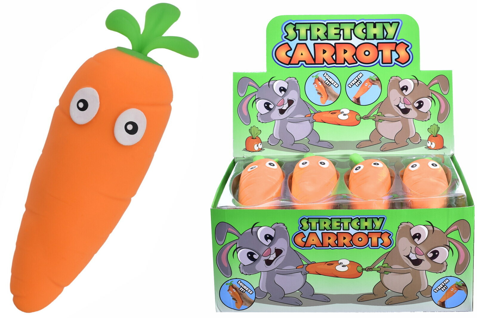 NEW Stretchy Carrot | Fun Stress Reliever Novelty Party Toys ...