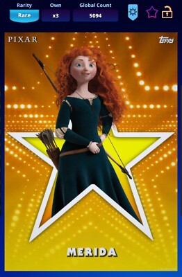 Topps Disney Collect Digital Pixar Prime MERIDA Brave Icons Motion Rare ...