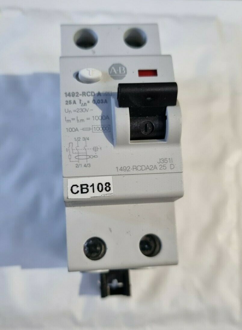 ALLEN BRADLEY 1492-RCDA2A25 D PN-D165876 RESIDUAL CURRENT DEVICE ...