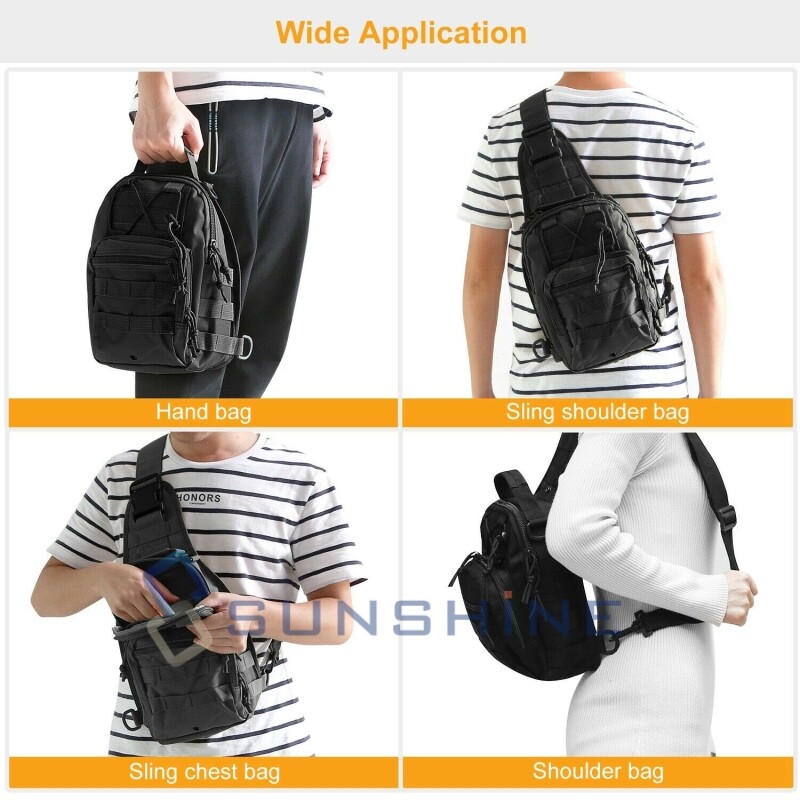 Men's Military Canvas Chest Satchel School 11x9x7" Laptop Shoulder ...