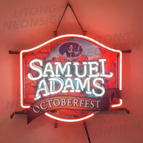 US STOCK Samuel Adams Octoberfest Neon Sign 19x15 Custom Bar Pub Wall ...