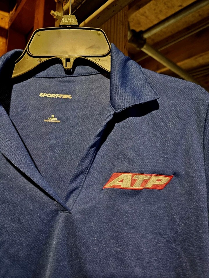 Sport-tek ATP Flight School Shirt Womens Small Blue Polo Uniform Pilot ...