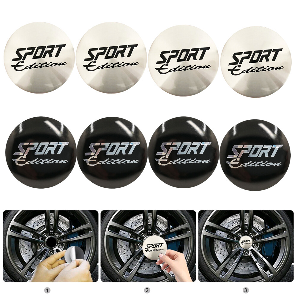 4*56MM SPORT Edition Car Wheel Center Cover Sticker Hub Cap Emblem ...