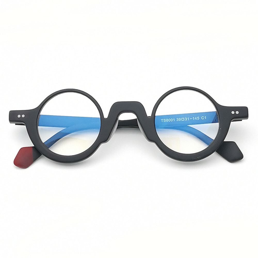 Small Round 39mm Retro Eyeglasses Frames Acetate Full Rim Durable ...