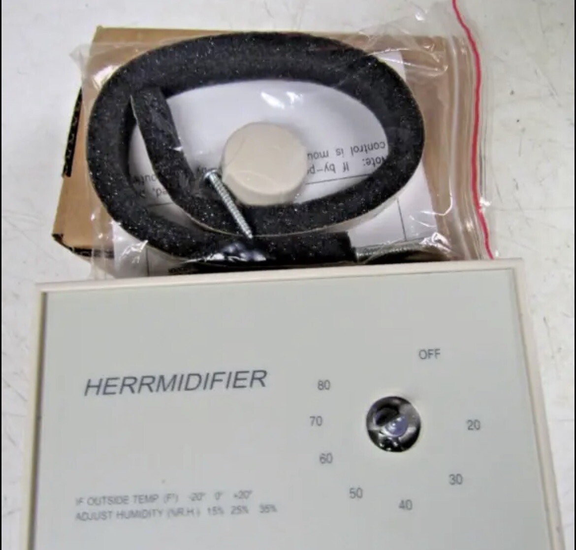 Humidistat Control Line or Low Voltage Duct Or Wall Mount Herrmidifier ...