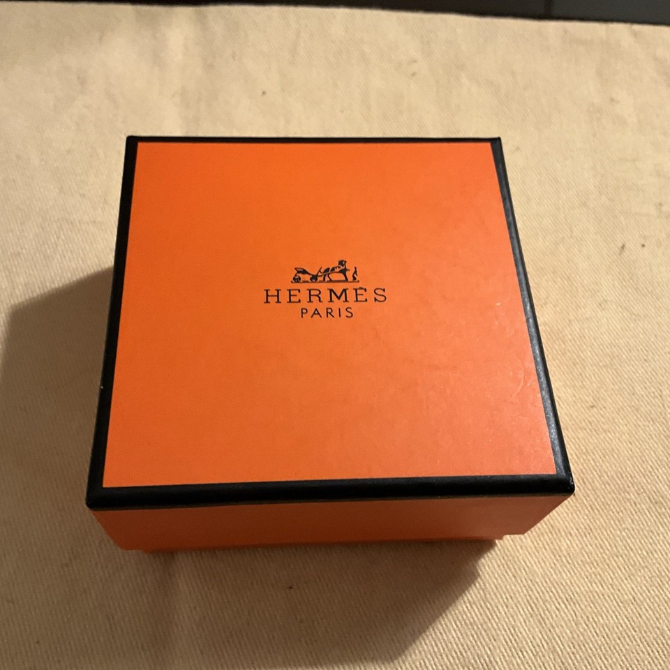 Hermès Orange Jewelry Box Small Square Authentic Empty Gift Packaging ...