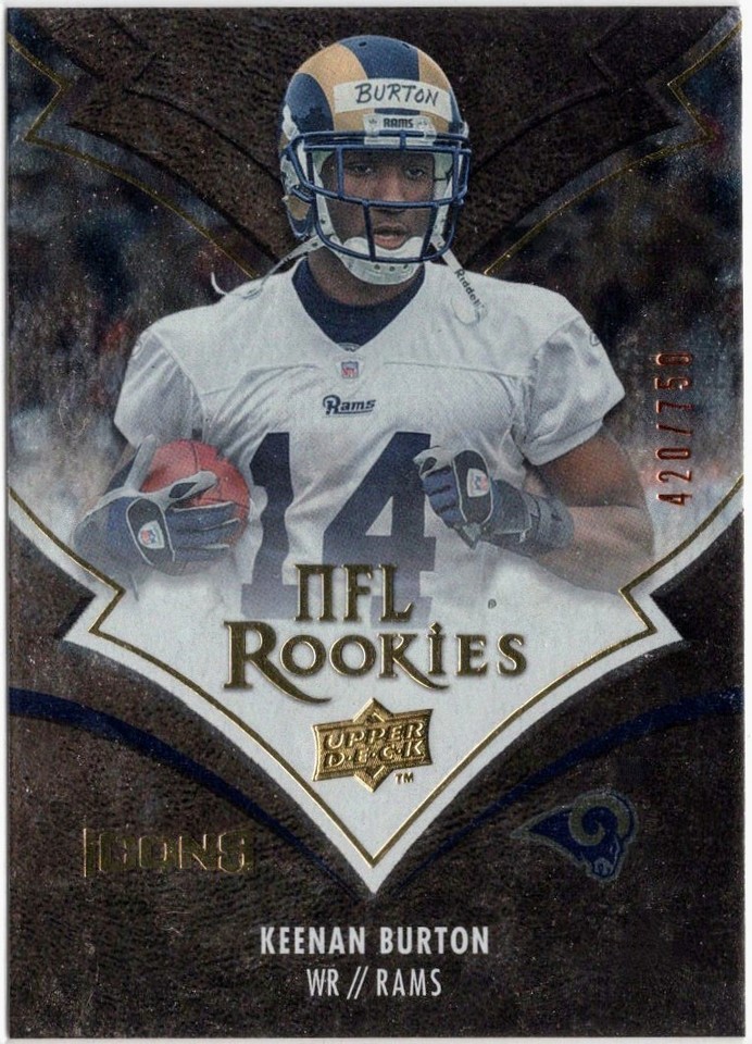 2008 Upper Deck Icons Keenan Burton Rookie Card #155 /750 Rams | eBay