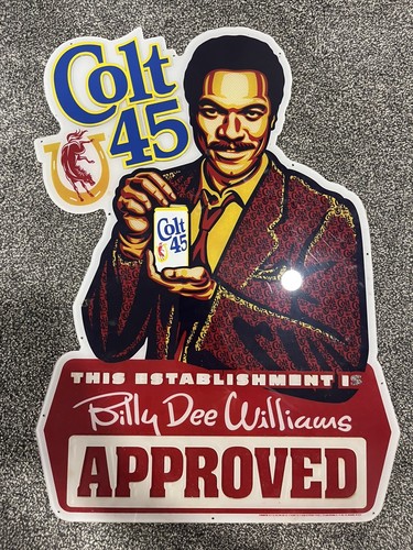 Billy Dee Williams Colt 45 Lighted Beer Bar Sign *ACRYLIC PLASTIC PIECE ...