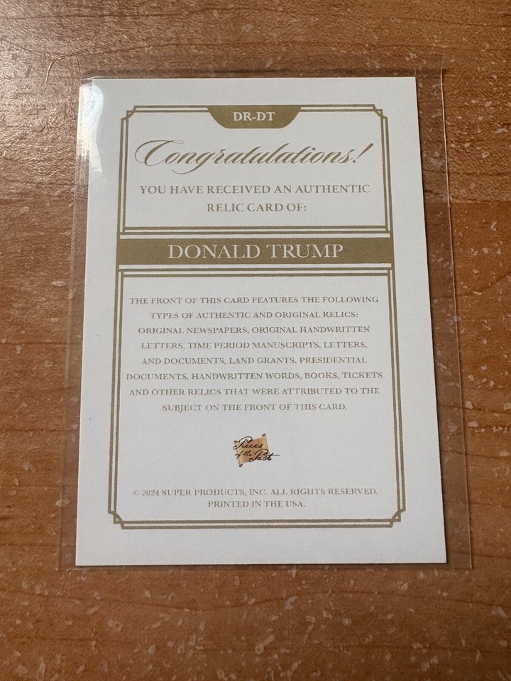 2024 PIECES OF THE PAST DUAL RELIC DONALD TRUMP | eBay